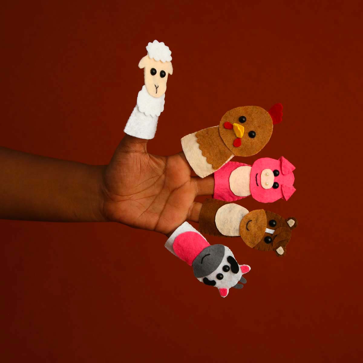 Farm Friends Finger Puppet Set – Who We Are